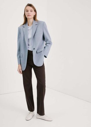 Mango Jean Matilda droit taille haute chocolat - Femme - 32 - MANGO