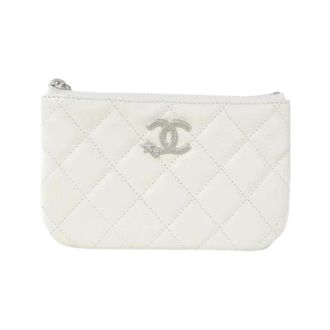 Chanel Pre-owned Vintage Leder Clutch - - Pre-owned - Damen - Wei&szlig; - ONE SIZE