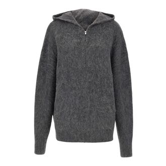 7 For All Mankind Fuzzy Zip Hoodie - - Sweatshirts & Hoodies - Damen - Grau - S