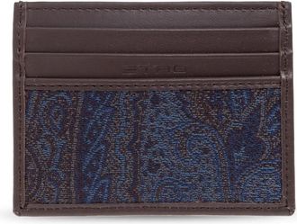 Etro Homme, Accessoires, Noir, Taille: ONE Size Porte-cartes Essentiel Jacquard