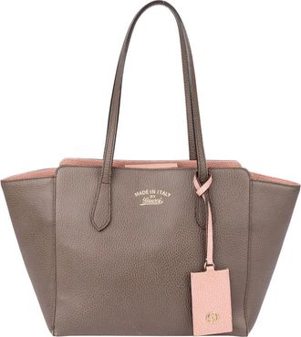 Gucci Crossbody Bags - Gucci Brown Leather Swing Handbag - Gr. unisize - in Braun - f&uuml;r Damen