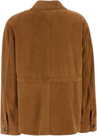 Loewe Tan Exterior: Suede Giacche E Gilet Jacket