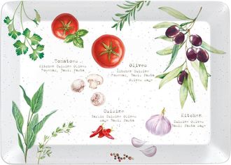 Easy Life BR102HOMK Rechteckiges Melamintablett, Mehrfarbig, 31 cm x 23 cm