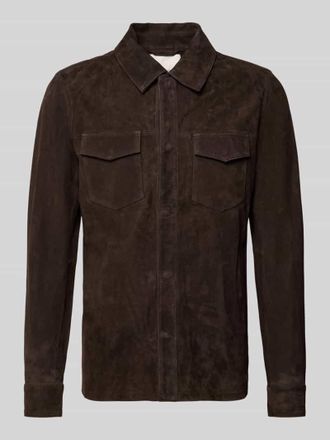 Profuomo Regular Fit Hemdjacke aus Ziegenleder