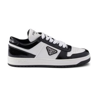 Prada Wei&szlig;e Leder Sneakers Schn&uuml;rung Logo - - Shoes - Damen - Wei&szlig; - 40 EU