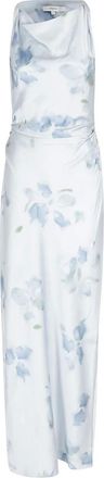 Vince Femme, Robes, Bleu, Taille: 40 FR Petal Blur Satin Twist-Shoulder Dress