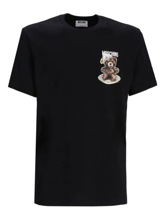 Moschino t-shirt en coton à logo imprimé - Noir