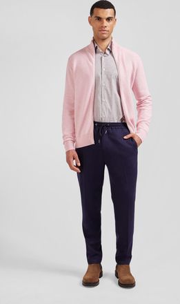 Eden Park Cardigan Zipp&eacute; &Agrave; Col Montant Uni Rose En Coton