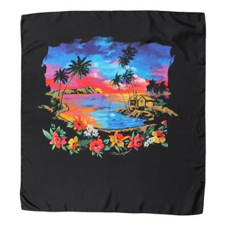 Dolce & Gabbana Foulard Carr&eacute; Coucher de Soleil Tropical - Femme - Accessoires - Noir - Taille: ONE Size
