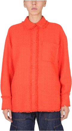 Msgm Msgm, Femme, Blouses et Chemises, Orange, Taille: 36 FR Camicia/ Shirt