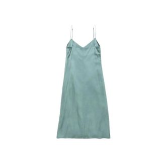 Acne Studios Satin Lace Midi Dress - - Dresses - Damen - Gr&uuml;n - M