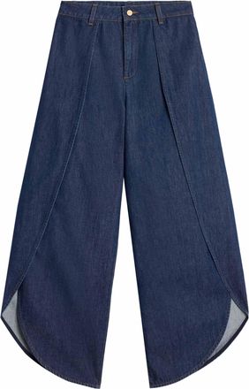 7 For All Mankind Womens Tulip Barrel Petal Jeans, Mid Blue, 23W