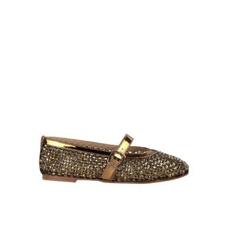 Alma En Pena Netz-Ballerina mit Strasssteinen - - Shoes - Damen - Gelb - 41 EU