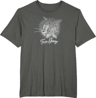 Tom & Jerry Tom and Jerry Classic Pals Grey T Shirt T-Shirt