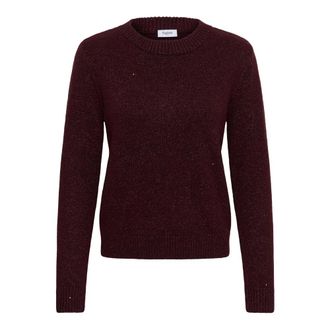 Saint Tropez Mila R-neck Pullover - - Knitwear - Damen - Braun - L