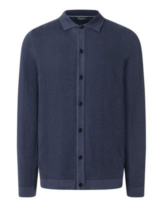 Maerz Strickjacke mit Polokragen und Struktur in