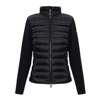 Moncler Femme, Pulls, Noir, Taille: 40 FR Cardigan &agrave; devant matelass&eacute;