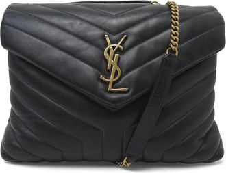 Saint Laurent Crossbody Bags - SAINT LAURENT LOULOU MEDIUM 574946 QUILTED LEDER S - Gr. unisize - in Schwarz - f&uuml;r Damen