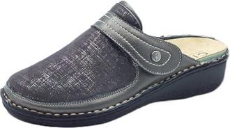 Cinzia Soft IM2977BA Plomb Chaussons pour femme en cuir et tissu extensible avec stretch, Plomb, 37 EU