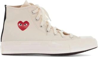 Comme Des Gar&ccedil;ons Homme, Chaussures, Beige, Taille: 44 EU Chuck Taylor 70 Small Red Heart High Top Baskets