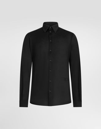 Dolce & Gabbana Hemd Martini Aus M&eacute;lange-jersey - Mann Hemden Schwarz 37