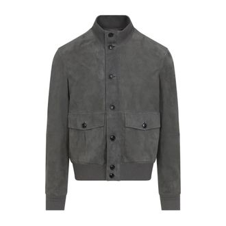 Ermenegildo Zegna Homme, Vestes, Gris, Taille: M Veste en cuir