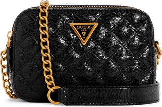 Guess Damen Giully Camera Bag Umh&auml;ngetasche, Schwarz