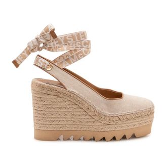 Stella McCartney Femme, Chaussures, Beige, Taille: 36 EU Gaia Wedge Slingback