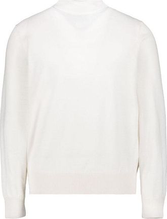 HUGO BOSS Herren Pullover beige Merinowolle unifarben
