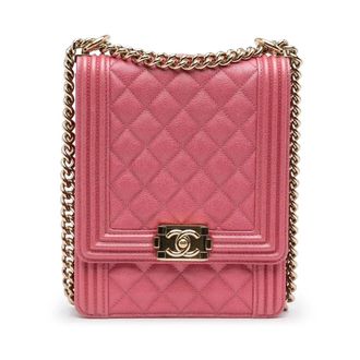 Chanel Pre-owned North South Boy Flap Crossbody Bag - - Pre-owned - Damen - Rosa - ONE SIZE