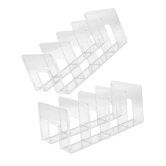 BESTONZON SOPOTUTU 2 St&uuml;ck Transparente Schreibtisch Organizer Buchhalter und Dokumentenablage Stabiler B&uuml;ro Schulzubeh&ouml;r Aufbewahrungsst&auml;nder f&uuml;r Ordner Zeitsc