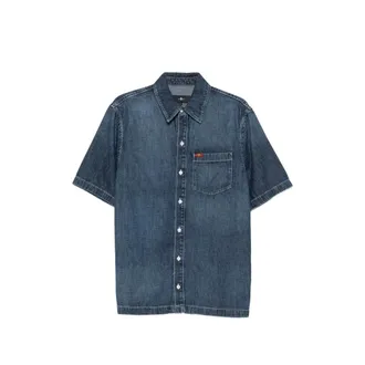 7 For All Mankind Short-sleeve Chest-pocket Shirt