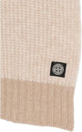 Stone Island Waffle-Knit Alpaca Scarf - Beige