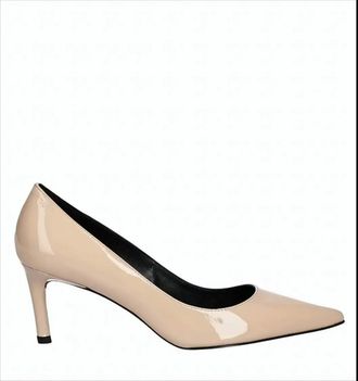 HUGO BOSS Hohe Schuhe - Blush Patent Leather Pumps With Tapered Toe - Gr. 36 (EU) - in Wei&szlig; - f&uuml;r Damen
