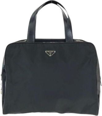 Prada Pre-owned Nylon Leather Tessuto Logo Briefcase - Femme - Pre-owned - Noir - Taille: ONE Size