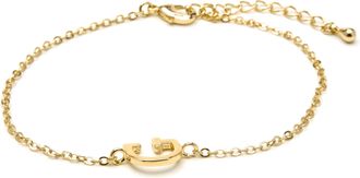 Luxenter Armband Alphabet mit 18-kar&auml;tigem Gold - Buchstabe G, Einheitsgr&ouml;&szlig;e, Metall, Ohne Edelstein