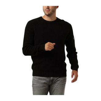 Calvin Klein Badge Easy Pullover - - Knitwear - Herren - Schwarzk - XS