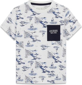 Guess T-Shirt N6GI03 K8HM4 Wei&szlig; Regular Fit