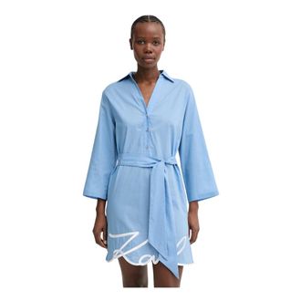 Karl Lagerfeld DNA Signature Strandkleid - - Dresses - Damen - Blau - L