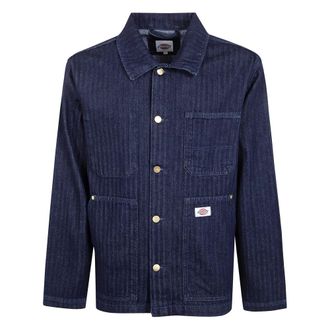Dickies Homme, Vestes, Bleu, Taille: L Veste de Travail Selvedge en Chevrons