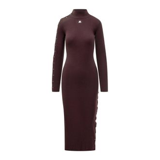 Courr&egrave;ges Femme, Robes, Rouge, Taille: 38 FR Maxi Robes