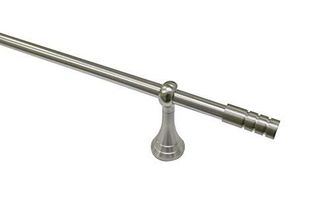 Gardinia Gardinenstangen-Set Pinto, Komplettstilgarnitur inkl. Befestigungsmaterial, Länge 160 cm, Edelstahl-Optik