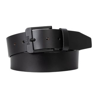 HUGO BOSS Homme, Accessoires, Noir, Taille: 85 CM Leather Belt with Logo Buckle