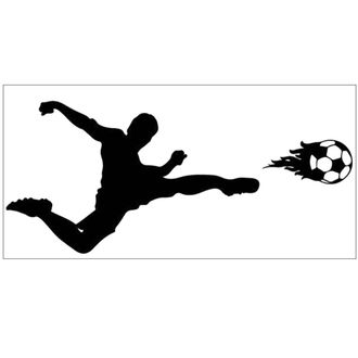 FOMIYES Fu&szlig;ball Wandtattoo Jungenzimmer Pvc Fu&szlig;ballspieler Wandaufkleber Abziehbar und Rei&szlig;fest Sport Wanddekoration Schlafzimmer