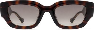 Gucci Sonnenbrille mit GG - Braun