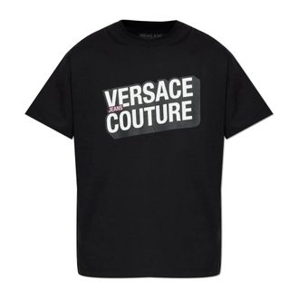 Versace Jeans Couture Bedrucktes T-Shirt - - Tops - Herren - Schwarzk - 2XL