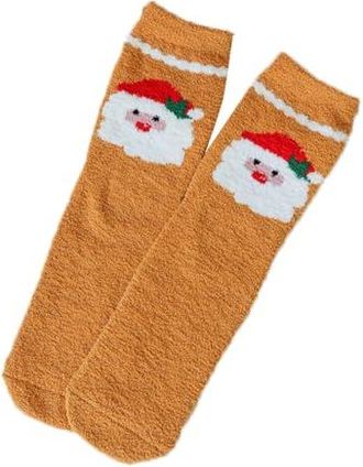 Generic Chaussettes Femme Chaussettes Chaudes Femme Chaussettes Thermiques Femme De Classique Hiver Mi-Mollet &Eacute;paissies Motifs Mignons Parfaites Pour Dormir O