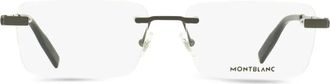 Montblanc lunettes de vue &agrave; monture rectangulaire - Marron