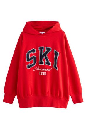 Next Sweater Geripptes Langarm-Sweatshirt mit Grafik, Ski (1-tlg)