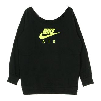 Nike Femme, Sweatshirts et sweats &agrave; capuche, Noir, Taille: 42 FR SweaT-shirt &agrave; col rond l&eacute;ger